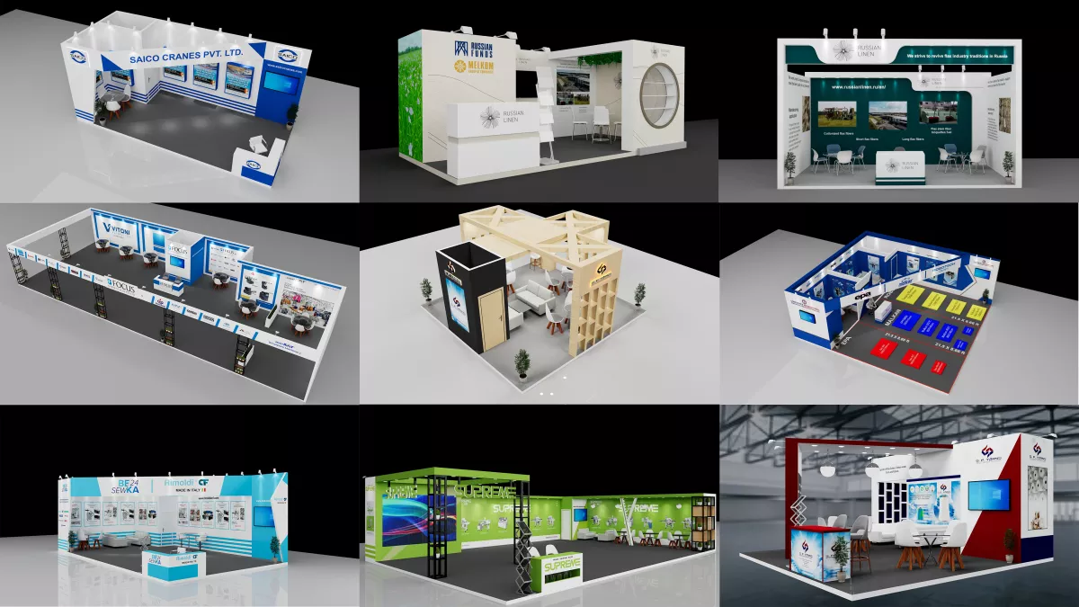 3D Trade Show Booth, Exhibition Stall & Kiosk Design Service | Xp ...